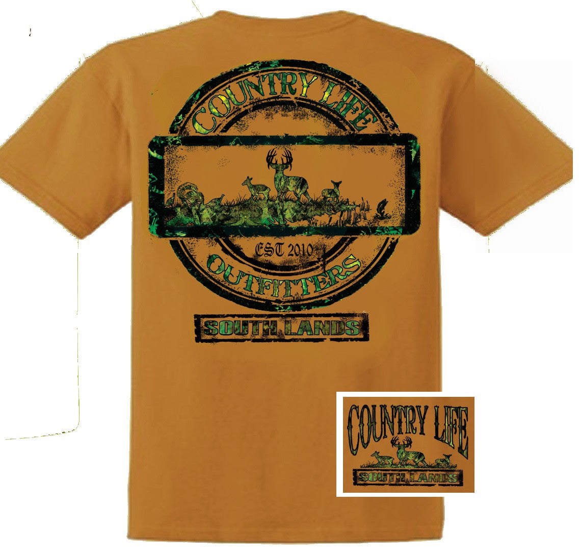 Country Life Outfitters Deer Southlands Hill Hunt Vintage Unisex Tan B ...