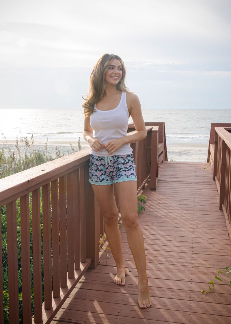 Simply Southern Preppy Shells Lounge Shorts - SimplyCuteTees