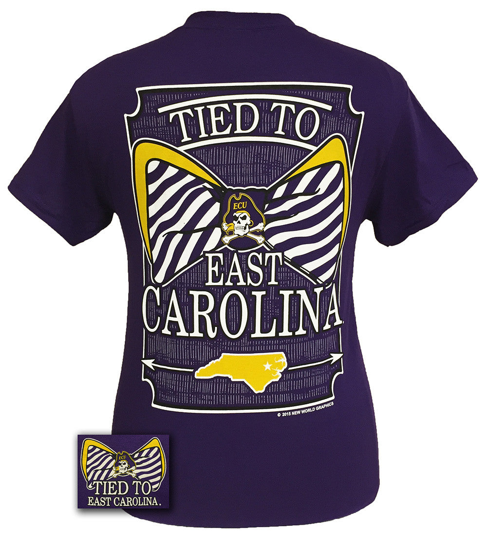 ECU East Carolina Pirates Preppy Tied To Bow Girlie T-Shirt ...