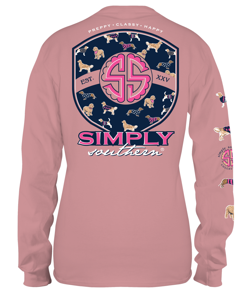 SALE Simply Southern Preppy Puppy Logo Long Sleeve T-Shirt - SimplyCuteTees