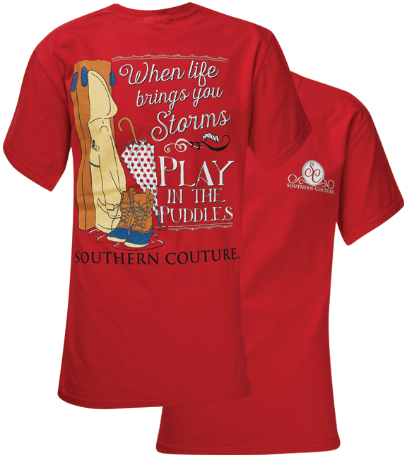 Sale Southern Couture Play In Puddles Comfort Colors T-Shirt ...
