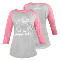 Simply Faithful By Simply Southern Elephant Pink Long Sleeve T-Shirt ...