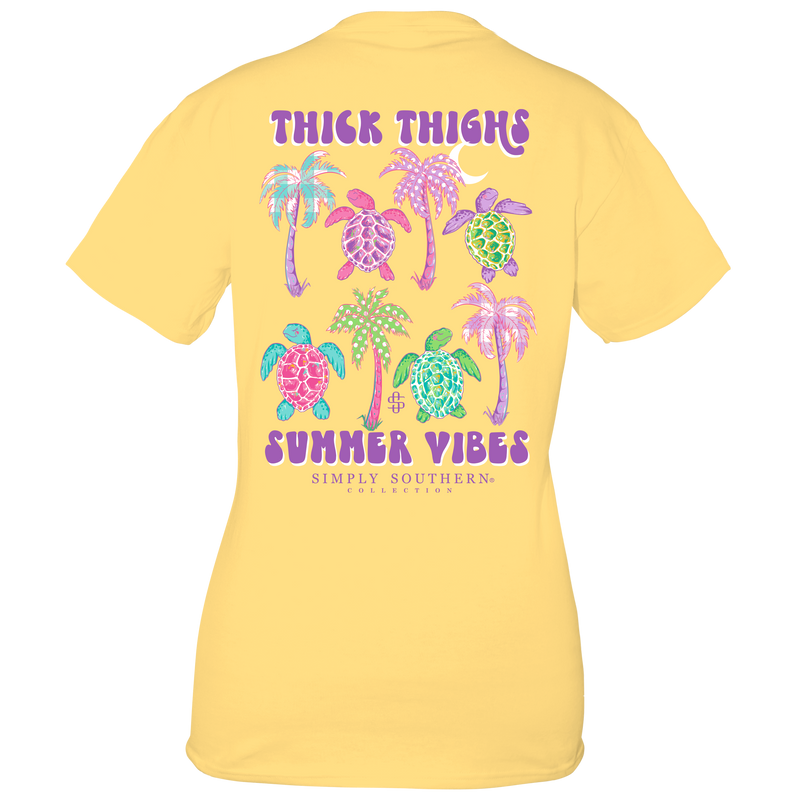 SALE Simply Southern Thick Thighs Summer Vibes Soft T-Shirt ...