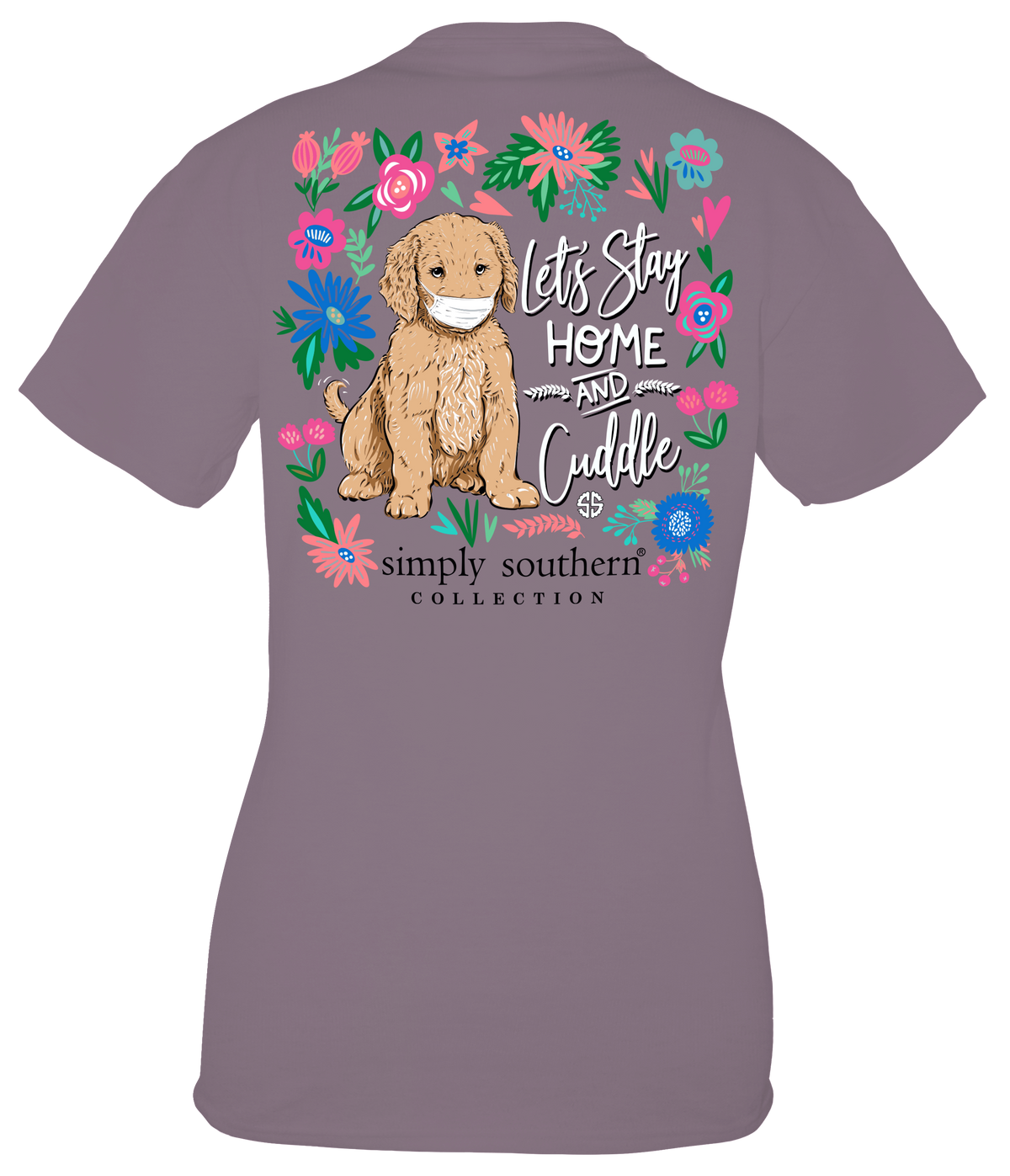 Simply Southern Collection Home And Cuddle Dog T-Shirt - SimplyCuteTees