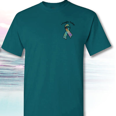 I Fought Today Sea Turtle Cancer Ribbons T-Shirt - SimplyCuteTees